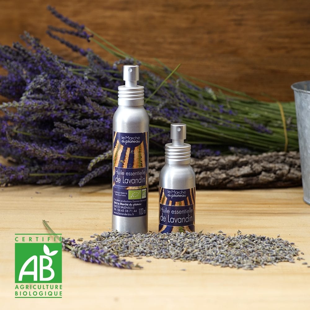 Lavandin essential oil spray 50 to 100 ml - Lavande Bio Berenger